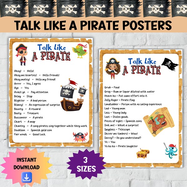 Talk Like a Pirate - Etsy