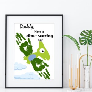 Fathers Day Gift, Dinosaur Handprint Art Kit, DIY Printable for Kids ...