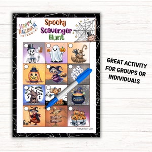 Spooky Halloween Scavenger Hunt for Kids, Indoor or Outdoor Halloween ...