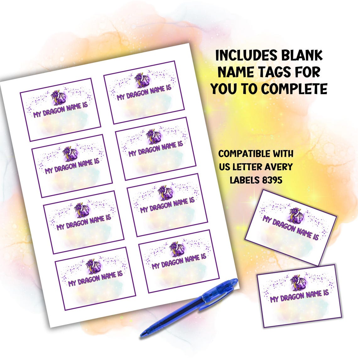 Whats Your Dragon Name Party Game for Kids, Fantasy Name Generator ...