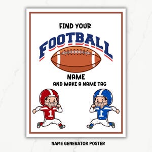 What's Your Football Name Game for Kids, Football Title Generator ...