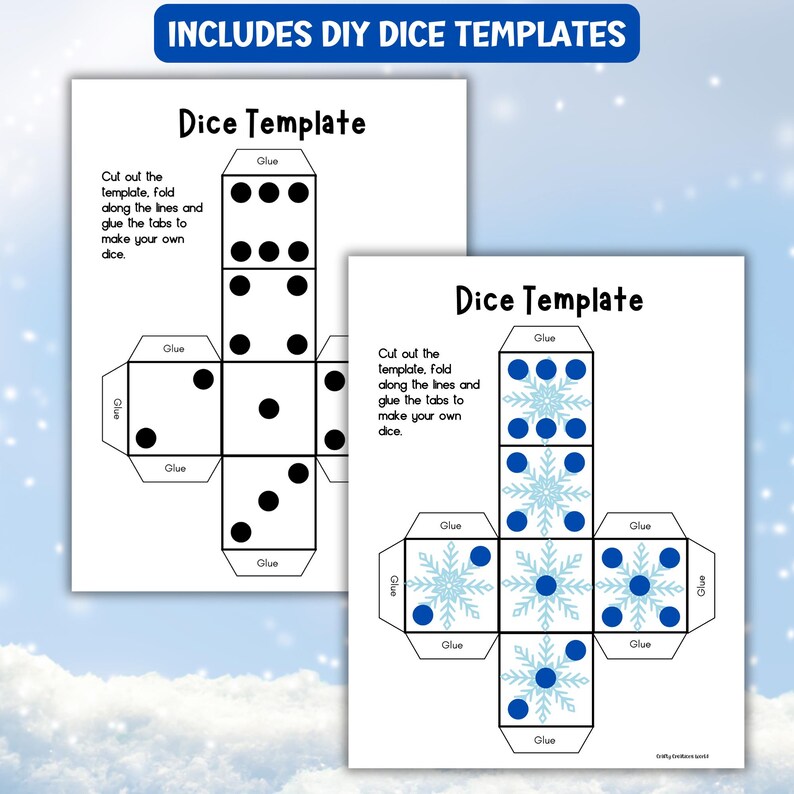 Roll a Snowman Party Game, Classroom Winter Activities, Printable ...