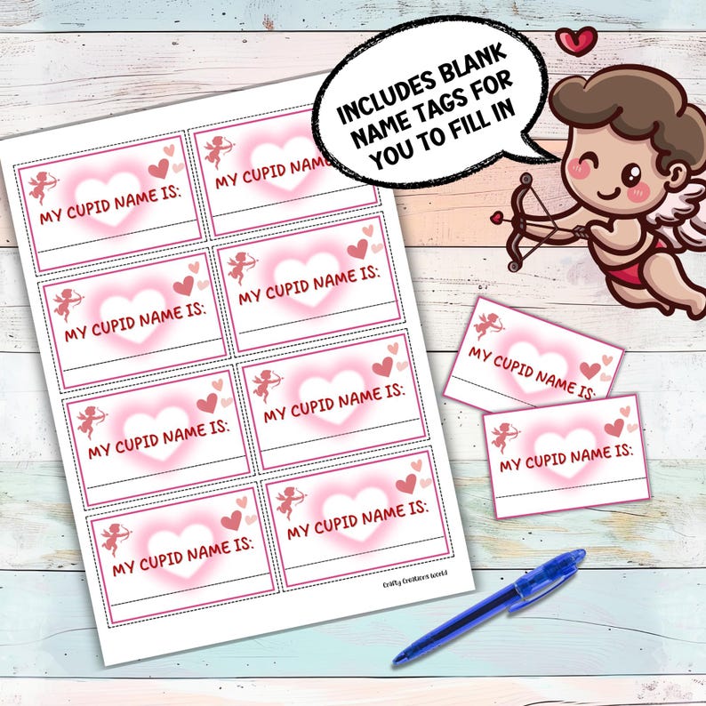 Whats Your Cupid Name Party Game, Name Generator Activity, Printable ...