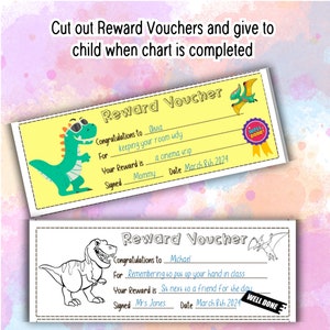 Dinosaur Reward Chart Bundle, Child Task Behaviour Tracker, Homeschool ...