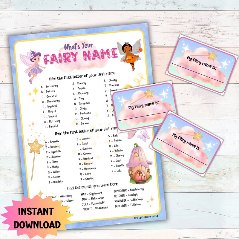 Whats Your Fairy Name - Etsy