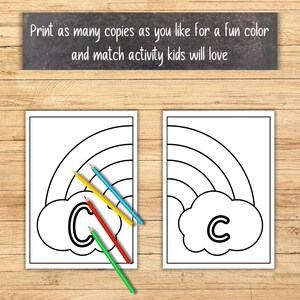 Alphabet Matching Flashcards Activity, Montessori Educational Game, ABC ...