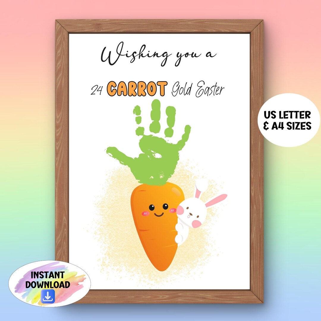 Easter Bunny Handprint Art, Kids Spring Classroom Handmade Crafts ...