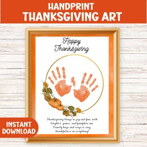 Thanksgiving Handprint Art, Autumn Keepsake Gift, Baby's First ...