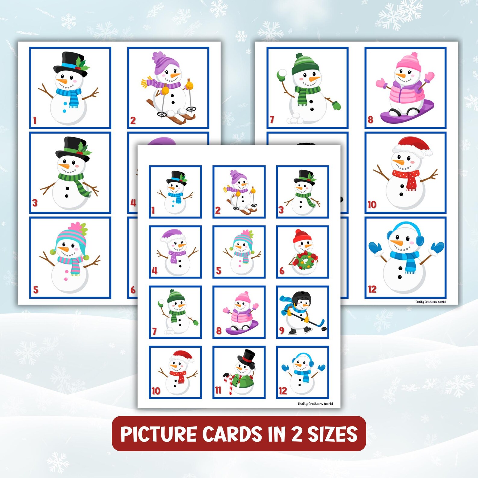Snowman Hunt Party Game Printable, Christmas Scavenger Hunt for Kids ...