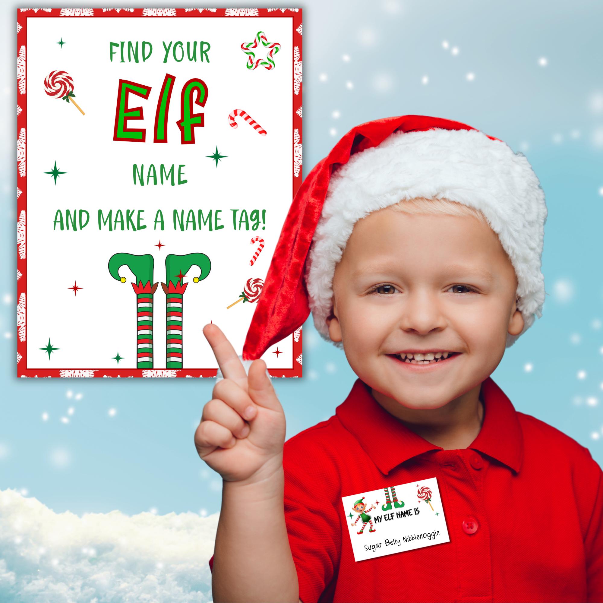 Whats Your Elf Name Christmas Game, Fun Name Generator Activity ...