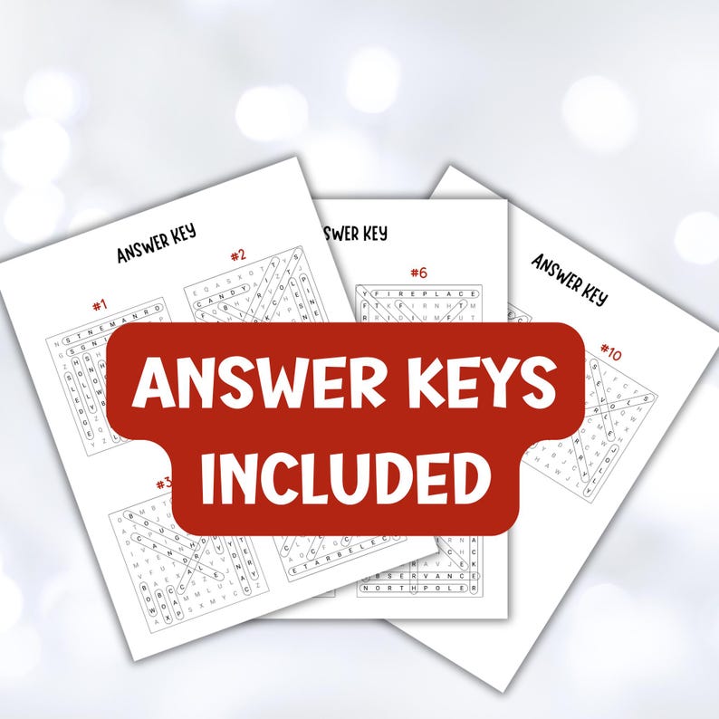 Christmas Word Search Bundle for Kids, Reading Challenge, Winter ...