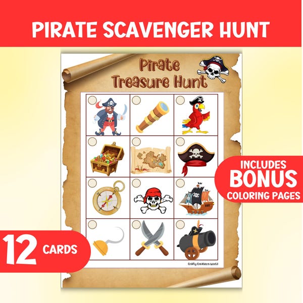 Pirate Treasure Hunt - Etsy