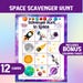 Space Theme Scavenger Hunt for Kids, Indoor or Outdoor School Holiday ...