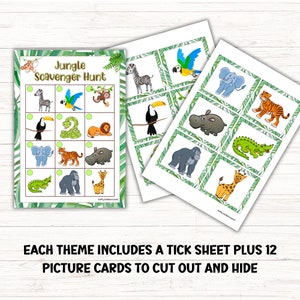 Kids Printable Scavenger Hunts Indoor Outdoor Treasure Seeking Games ...