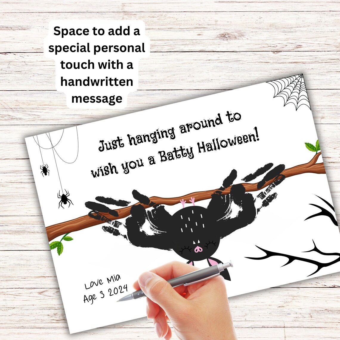 Halloween Handprint Art Activity, Cute Bat DIY Craft, Toddler Kids ...