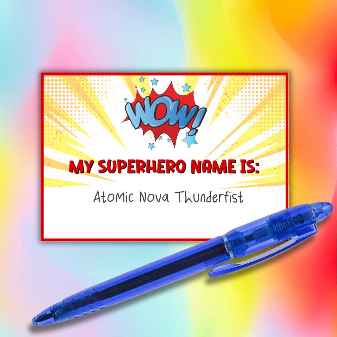 Whats Your Superhero Name Party Game for Kids, Comic Name Generator ...