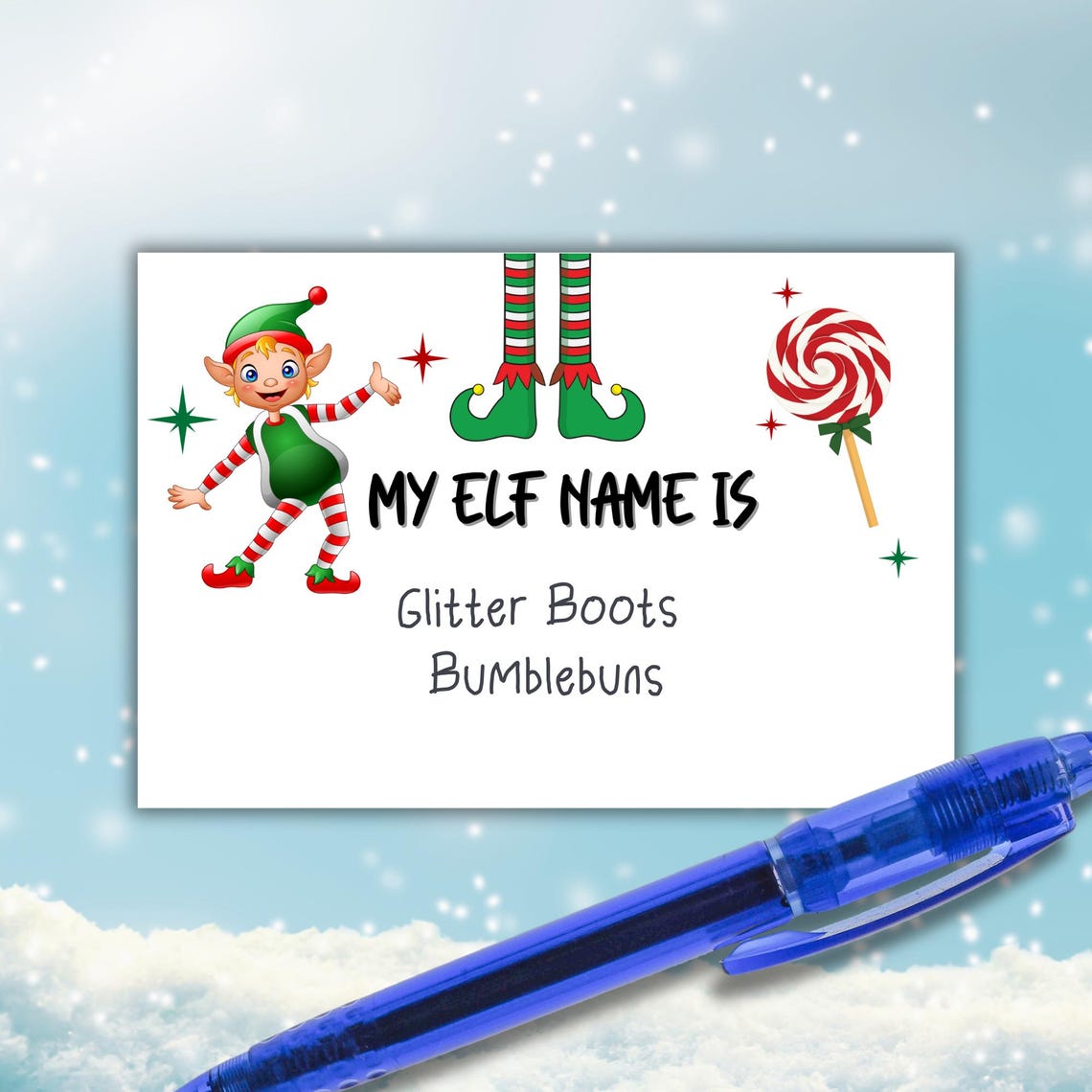 Whats Your Elf Name Christmas Game, Fun Name Generator Activity ...