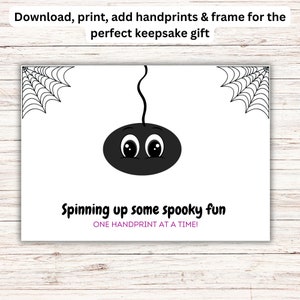 Halloween Handprint Art Activity, Cute Spider DIY Craft, Toddler Kids ...
