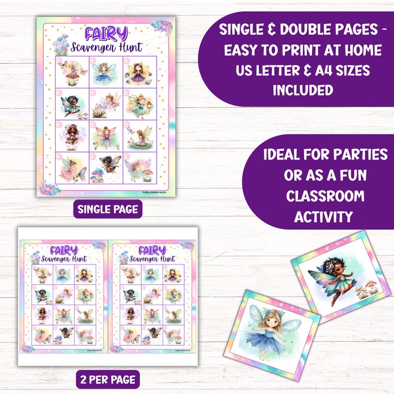 Printable Fairy Scavenger Hunt, Kids Magical Party Game, Fun Birthday ...