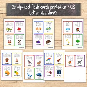 Alphabet Flash Cards, Montessori Educational Activity, ABC Learning, A ...
