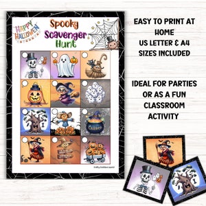 Spooky Halloween Scavenger Hunt for Kids, Indoor or Outdoor Halloween ...