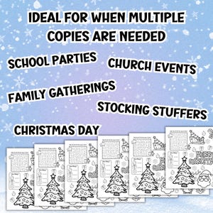 Christmas Placemat, Coloring Activity Sheet, Party Table Decor for Kids ...