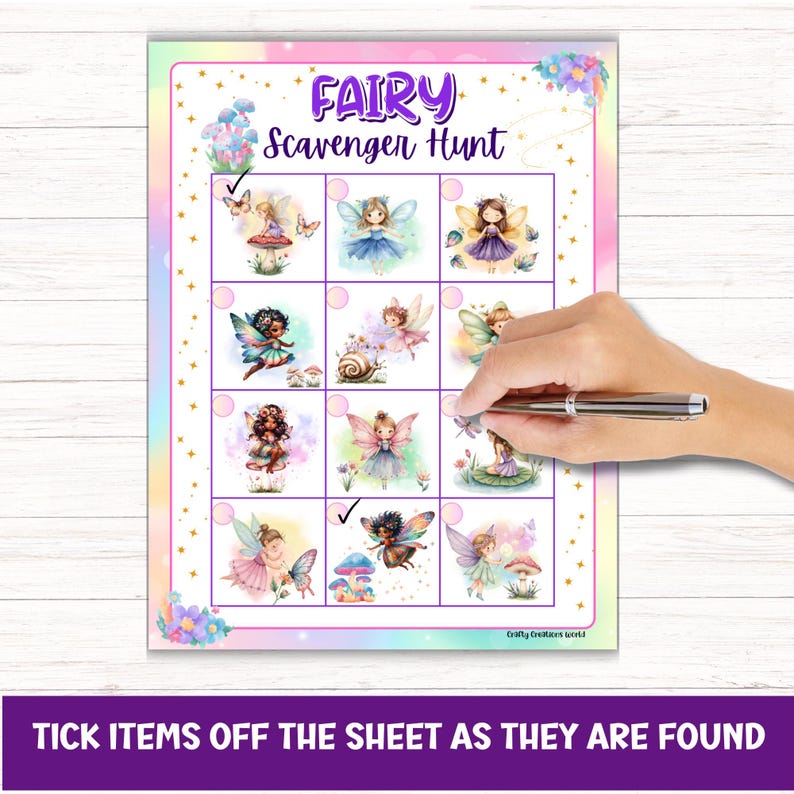 Printable Fairy Scavenger Hunt, Kids Magical Party Game, Fun Birthday ...