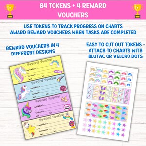 Unicorn Reward Chart, Child Task Tracker, Homeschool Sticker Chart ...
