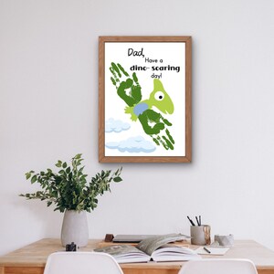 Fathers Day Gift, Dinosaur Handprint Art Kit, DIY Printable for Kids ...
