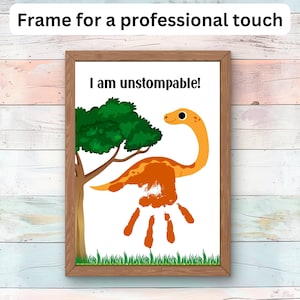 Dinosaur Handprint Art Bundle, DIY Printable for Kids, Classroom Crafts ...