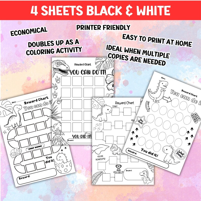 Dinosaur Reward Chart Bundle, Child Task Behaviour Tracker, Homeschool ...
