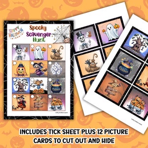 Spooky Halloween Scavenger Hunt for Kids, Indoor or Outdoor Halloween ...