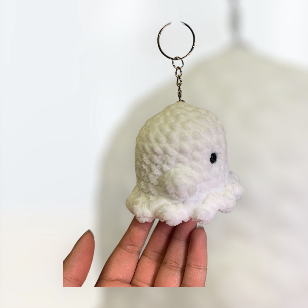 Crochet Mini Ghost Amigurumi Keychain - Etsy