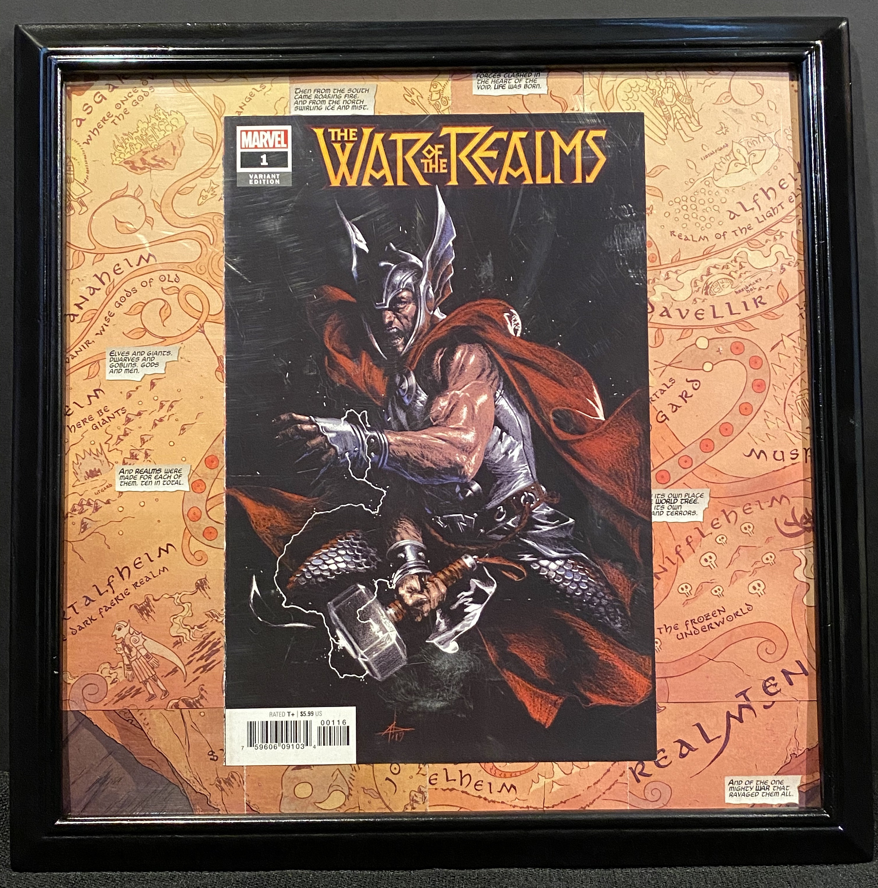 Thor Framed Comic Book Wall Art Collage Frame God of Thunder Asgard War ...