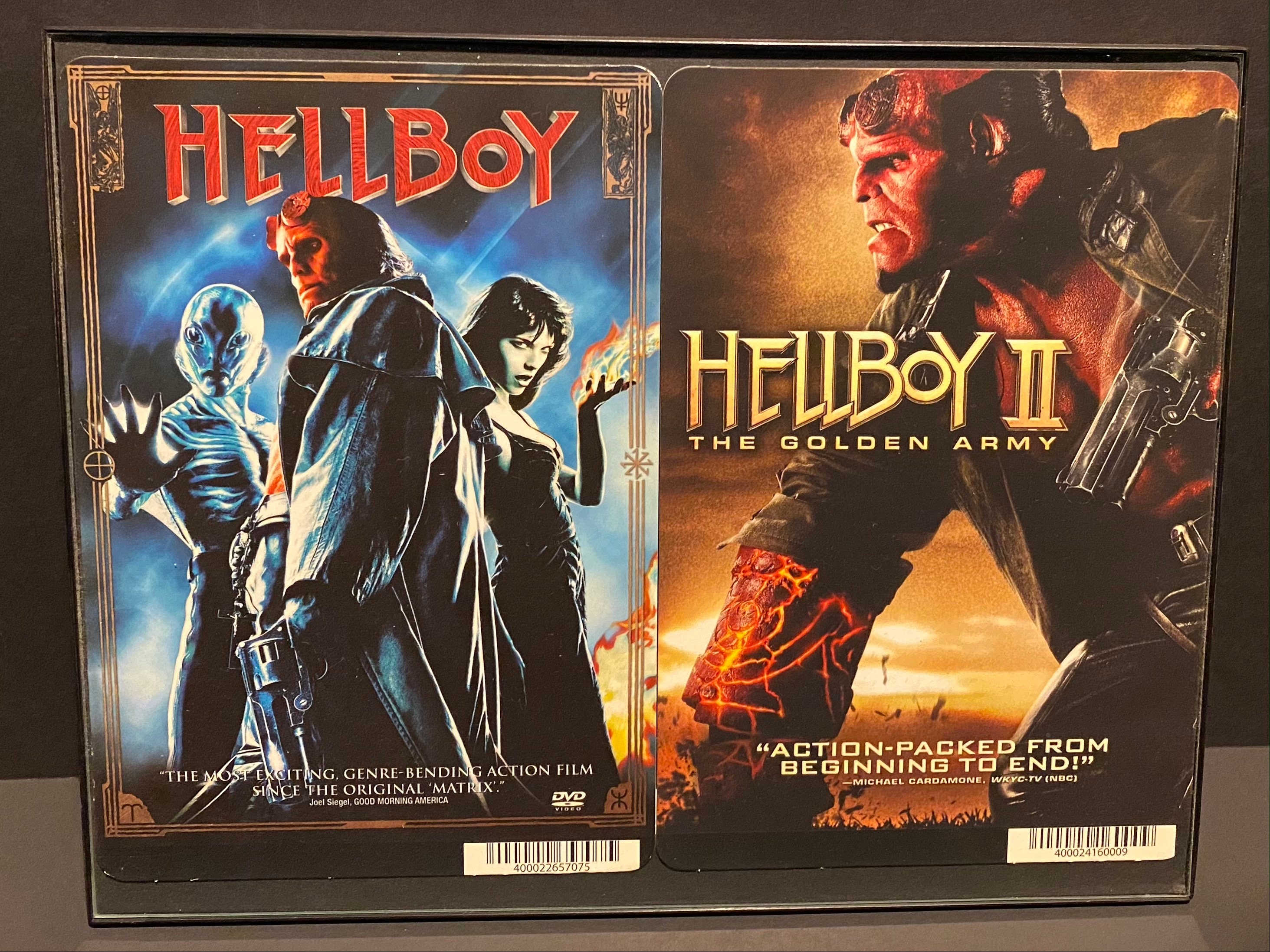Hellboy 1 & 2 Framed Art Backer Card Movie Poster The Golden Army ...
