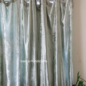 Sage Green Velvet Curtain, Custom Window Curtain Panels, Blackout ...