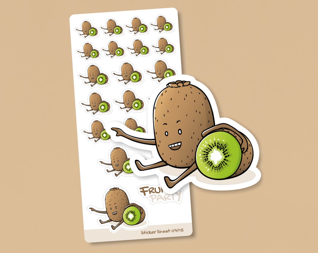Sticker Bow | Kiwi | Fruit Stickers From the Fruity Party Series ...