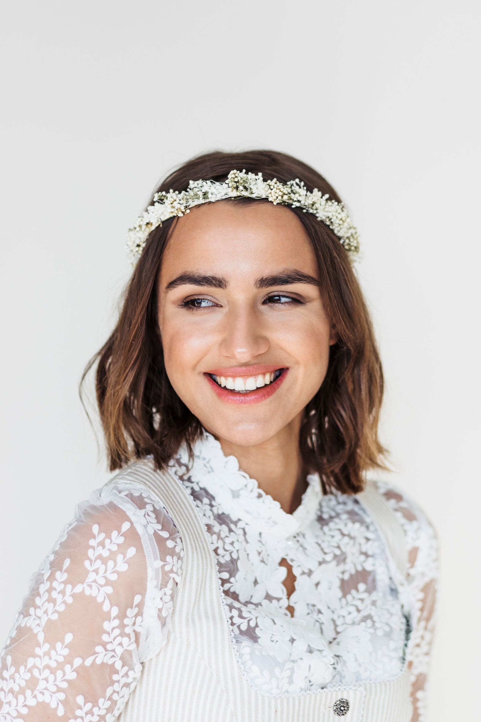 Series Lina head wreath flower wreath hair wreath bridal | Etsy