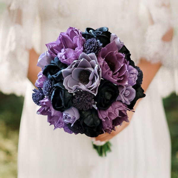 Black Bridal Bouquet - Etsy