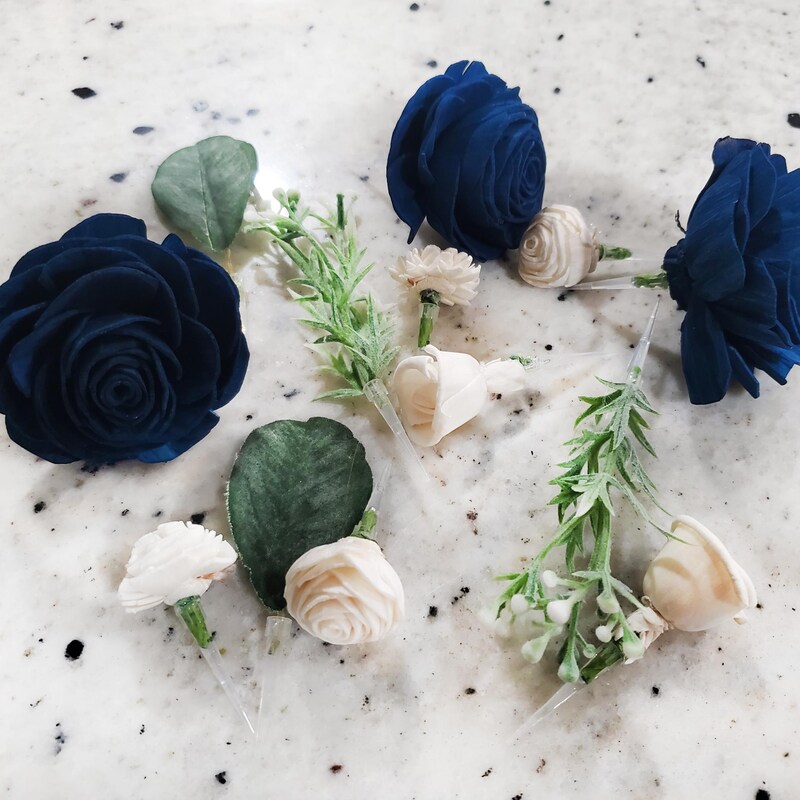 Cake Flower Topper Navy - Etsy