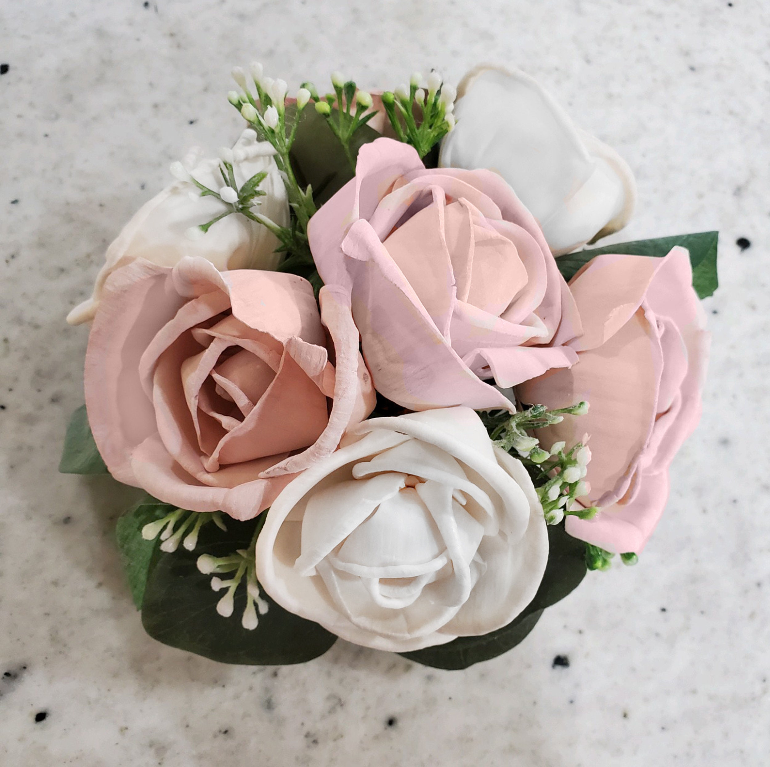 Pink Rose Cake Topper Blush Wedding Cake Flowers Made of Sola - Etsy