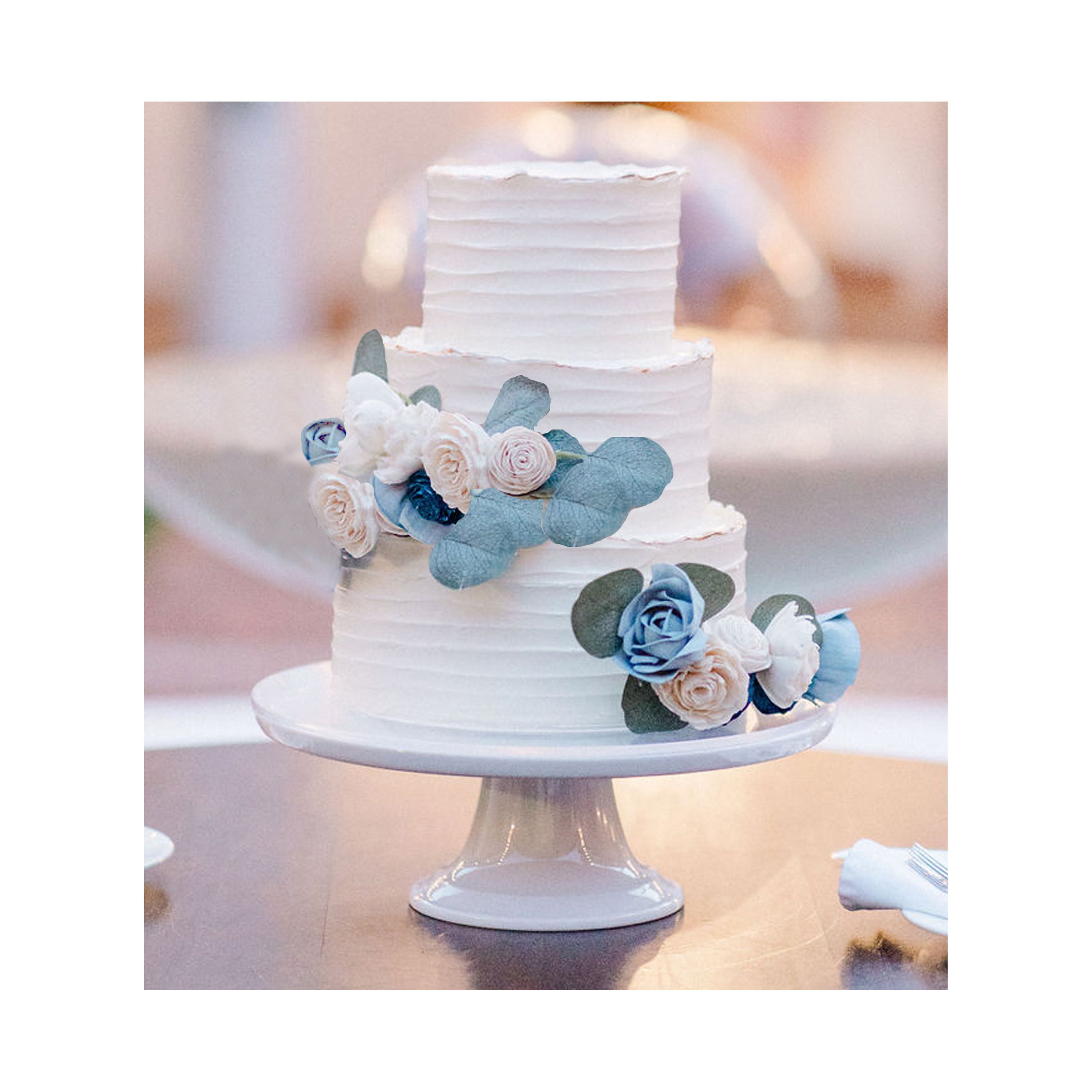 Dusty Blue Wedding Cake Flowers Dusty Blue Wedding Cake - Etsy