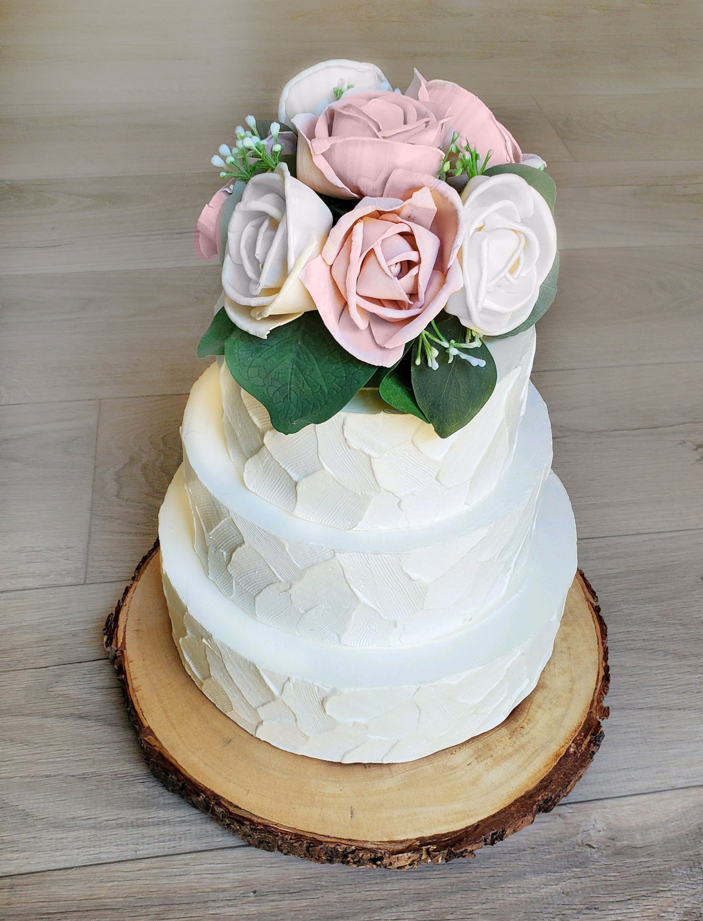 Pink Rose Cake Topper Blush Wedding Cake Flowers Made of Sola - Etsy