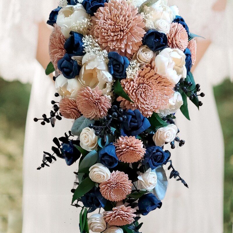 Navy and Peach - Etsy