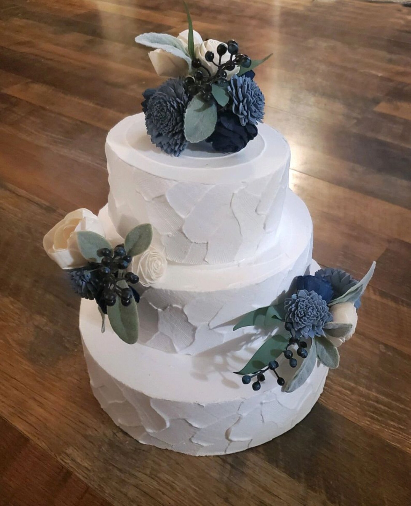 3PC Dusty Blue Cake Topper Dusty Blue Wedding Cake Ideas - Etsy