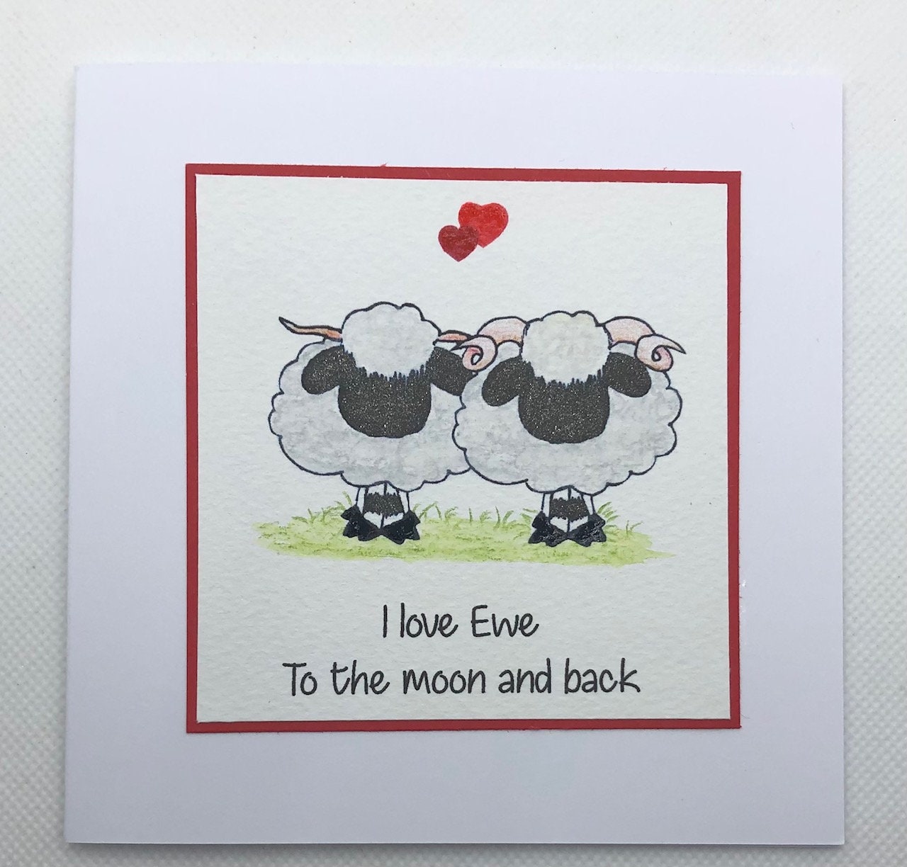 Hand Made Valais Black Nose Sheep Valentines Card - Etsy