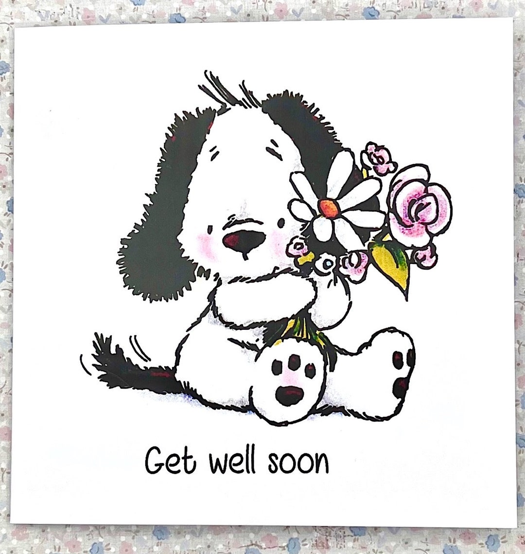 Handmade Get Well Soon Original Print Card - Etsy