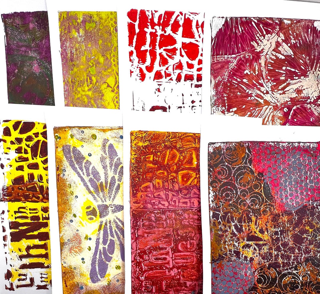 Gel Prints, Gelli Prints, Collage Papers, Scrap Booking, Journals, Junk ...