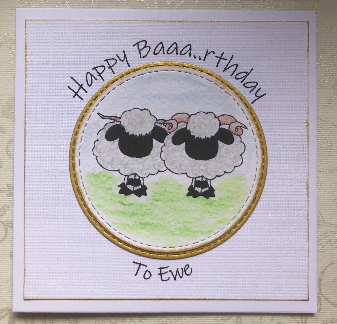 Handmade Sheep Baaa-rthday Card - Etsy