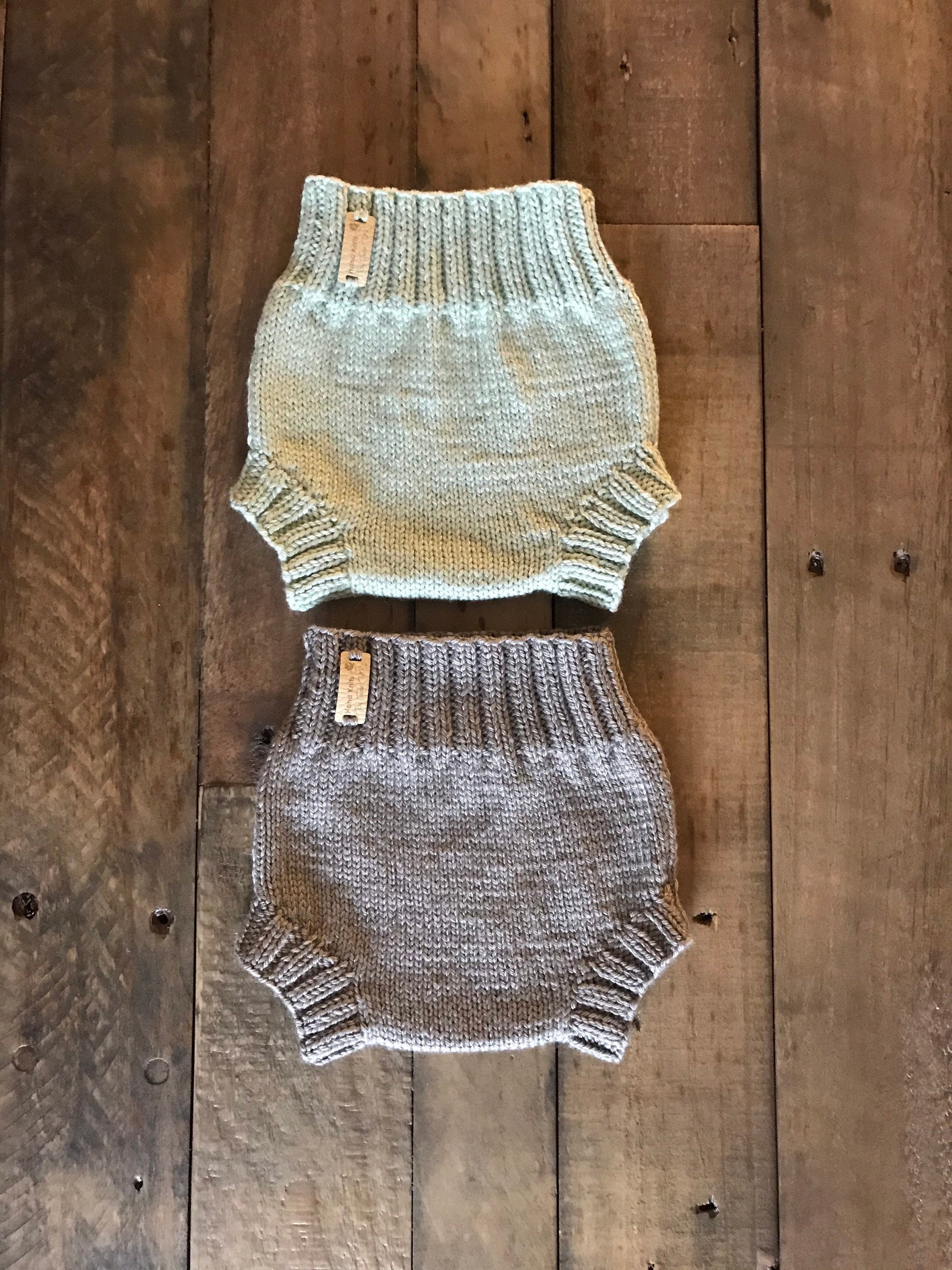 Hand Knit Baby Bloomers, Merino Cashmere Yarn, Nappy Diaper Cover ...